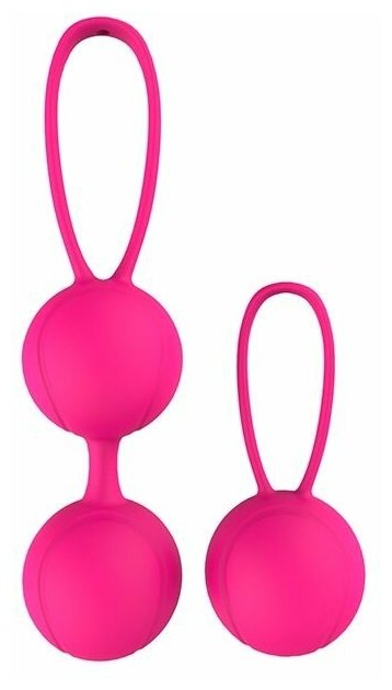 Набор розовых вагинальных шариков PLEASURE BALLS & EGGS DUO BALL SET