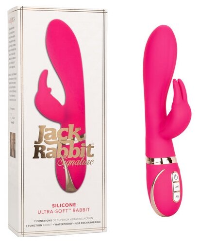 Calexotics Вибратор силиконовый Signature Silicone Ultra-Soft Rabbit - 22.75 (SE-0609-35), розовый