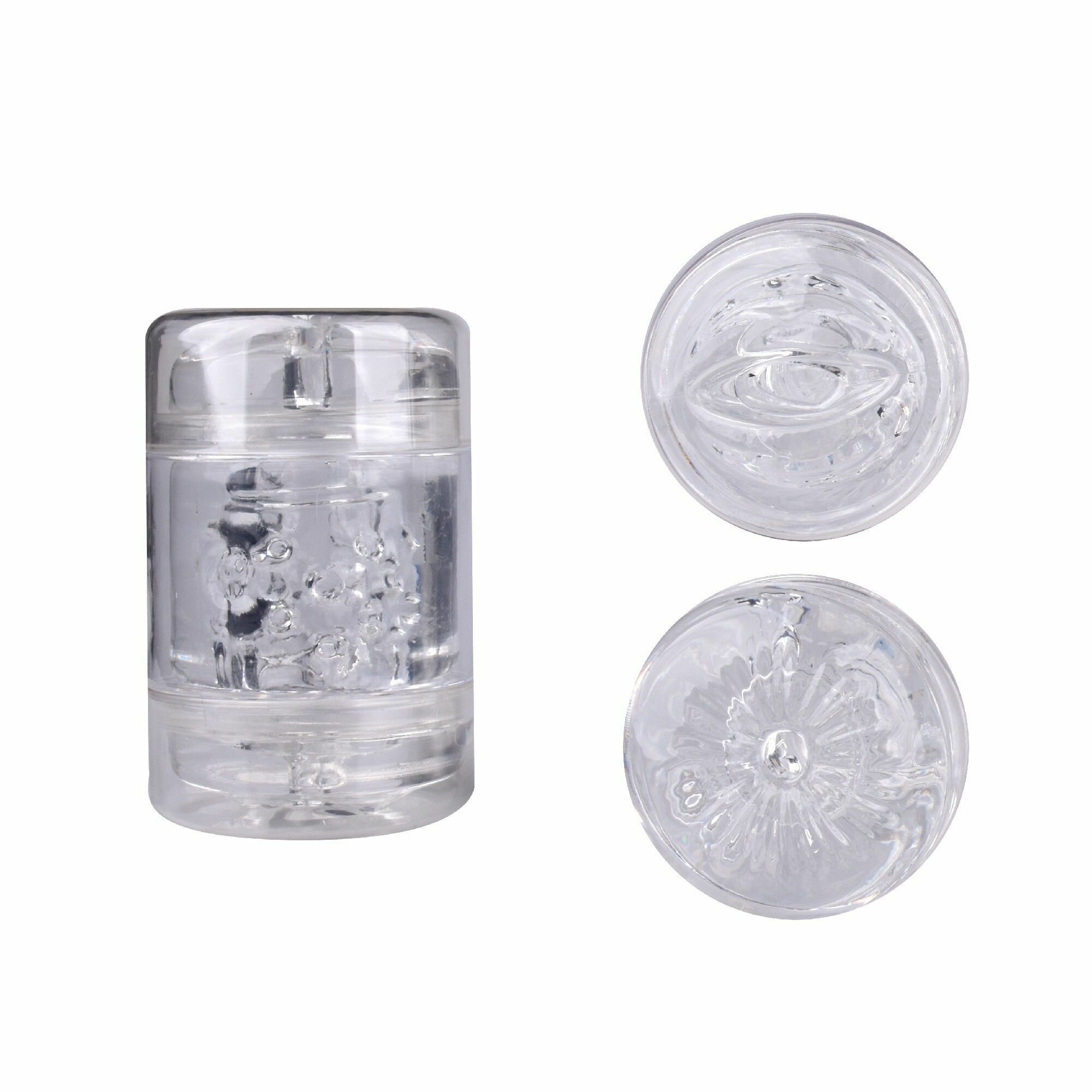 Мастурбатор "Joy Cup" двусторонний, прозрачный, TPR, 11.2x7 см, компактный, эластичный