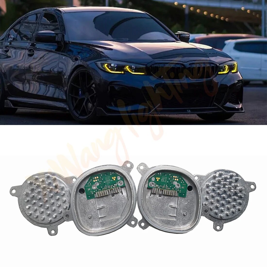 Лимонно-желтые дневные ходовые огни DRL, красный модуль 8496134 63118496134, стиль CSL для BMW 3 серии 2019-2022 гг, CSL G20 G21 Laser YELLOW, EU Version