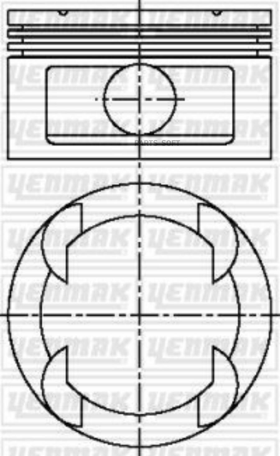 3103812000 YENMAK Поршень ДВС с кольцами Opel Omega 3.0i 24V X3.0XE =86 1.5x1.5x3 std 94>