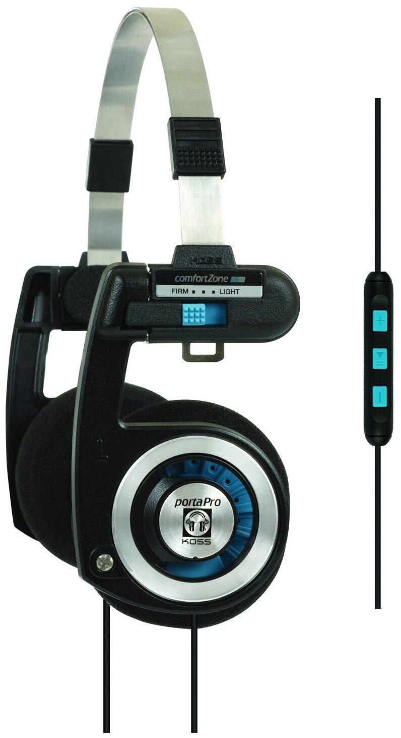 Наушники накладные Koss Porta PRO ktc 1.2м черный/серебристый проводные (15114468) 15114468