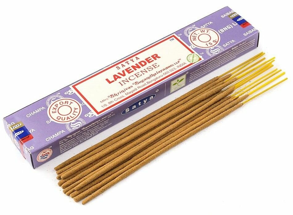 Аромапалочки Лаванда Сатья, Lavender Satya, 2 кор. по 15 палочек