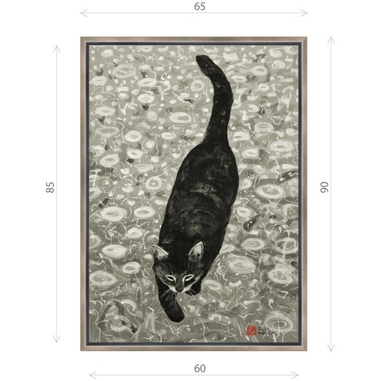 Картина Декор Депо Константина Малютина За мышами Матовый холст в раме 90х65 см