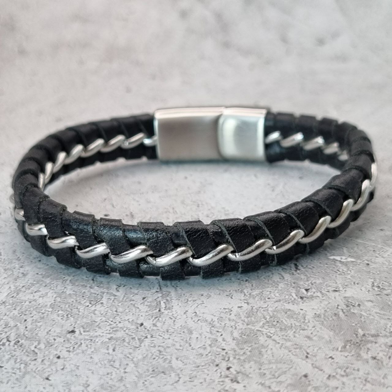 Плетеный браслет, металл