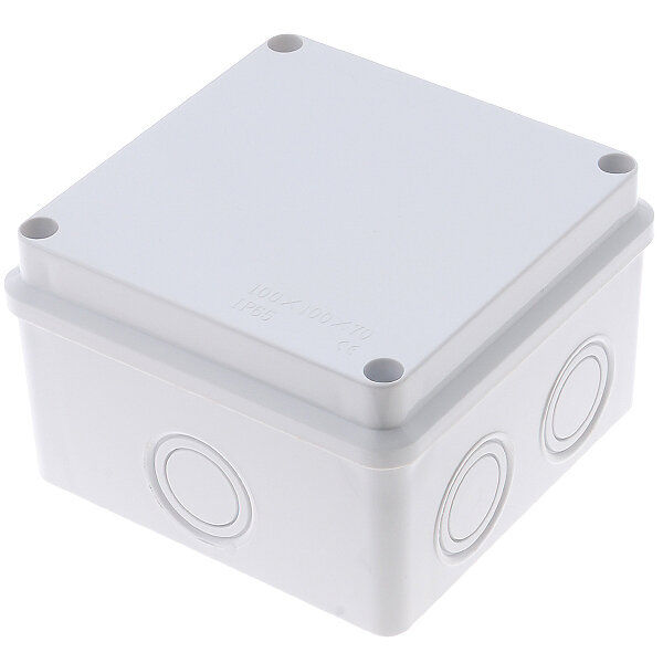 Коробка Q3 100х100х70 распаечная без сальников 100х100х70мм IP65 серая (13 шт. в наборе)