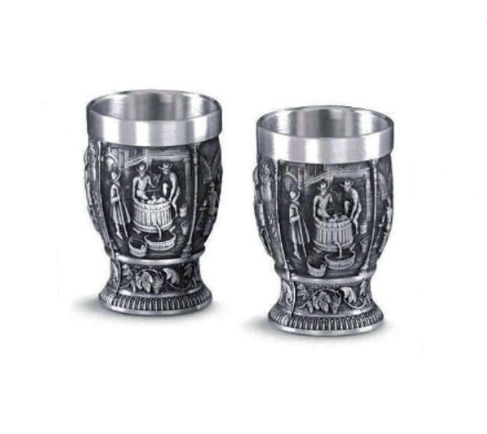 Подарочный набор рюмок для водки из олова "Weinlese" выс.5,5см