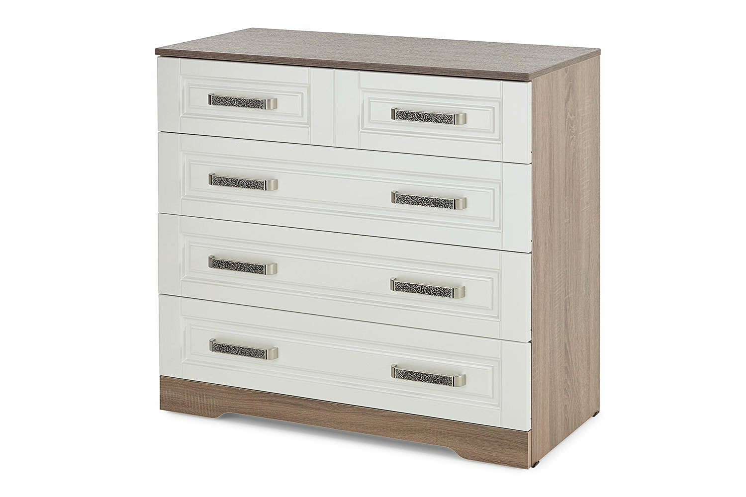 Комод напольный Прованс, 90х84,1х44 см, для детской, матовый фасад, МДФ/ЛДСП, цвет дуб сонома трюфель, крем