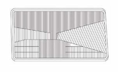 Стекло фары (осн.) Scania 4 LH (внутри Ayfar) BSG 04-801-003 BSG