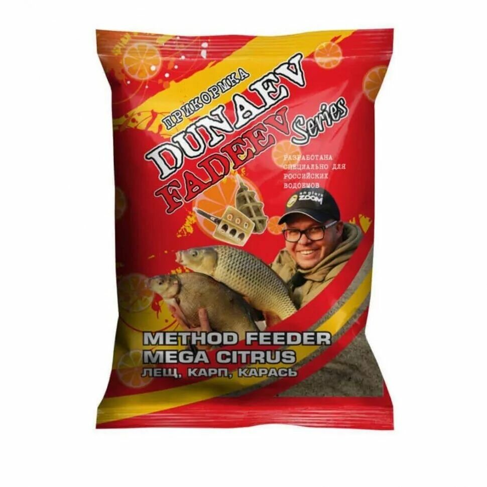 Прикормка Dunaev-Fadeev Feeder 1кг Method Mega Citrus
