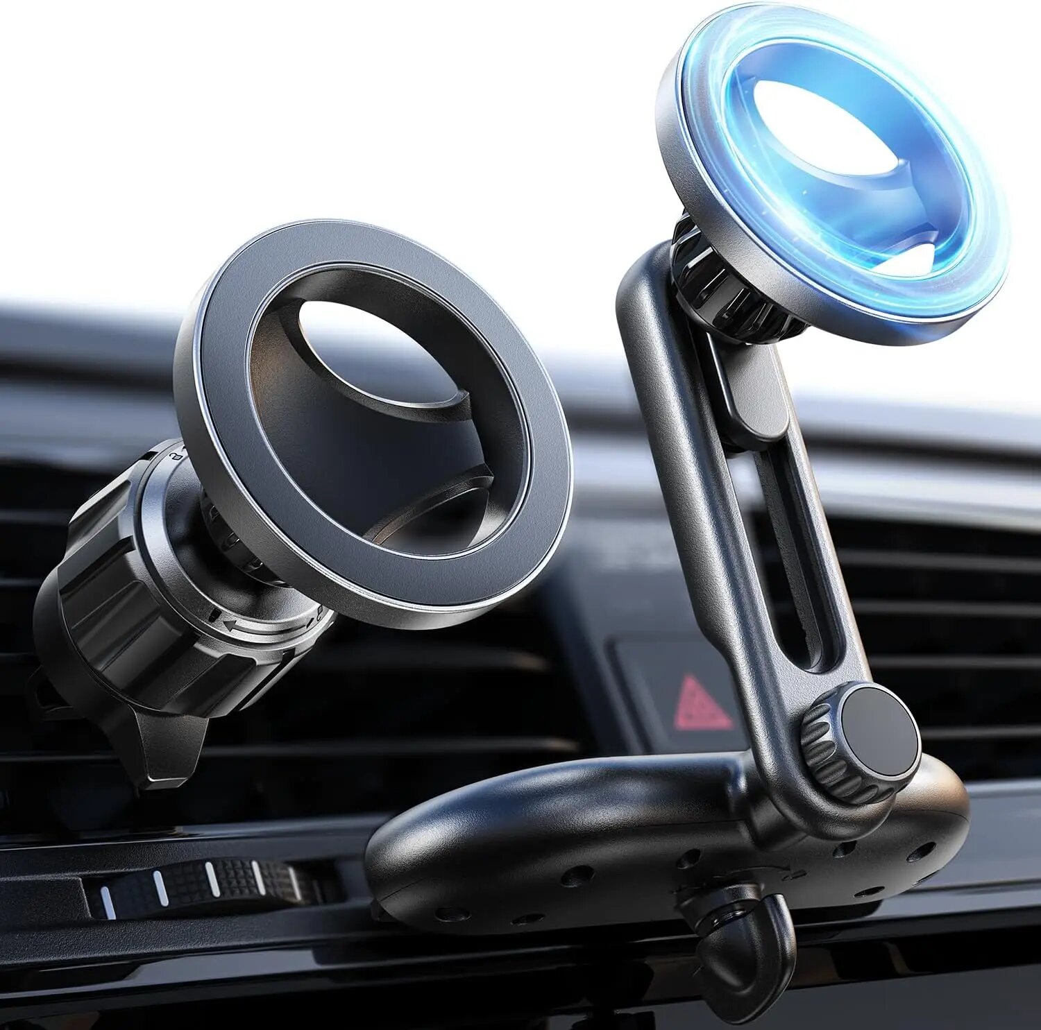 Держатель для телефона LISEN для MagSafe, крепление в CD-слот автомобиля [регулируемый угол], автомобильное крепление MagSafe для CD-слота, держатель для телефона с функцией Hands-Free для CD-плеера