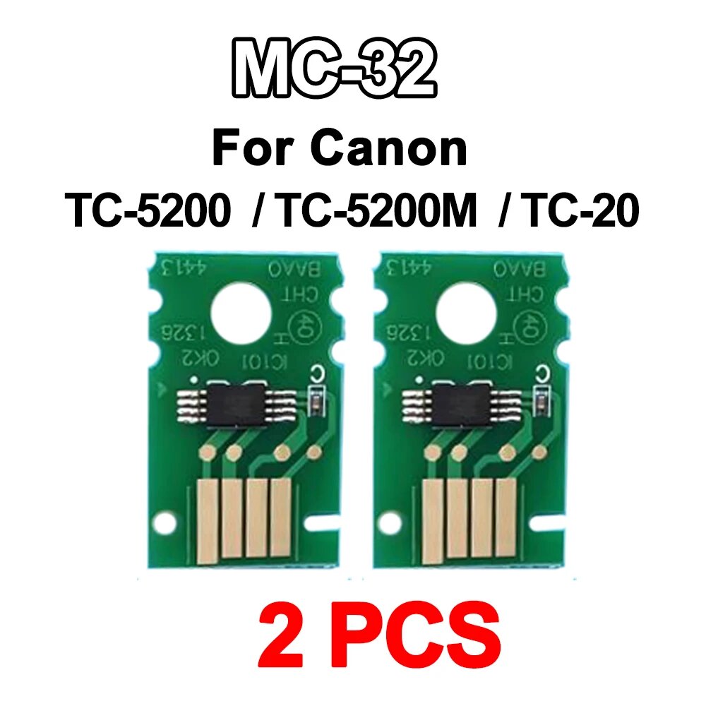 Чип резервуара обслуживания DGYCJLFP для Canon TC-20 TC-5200 TC-5200M 2 Pieces