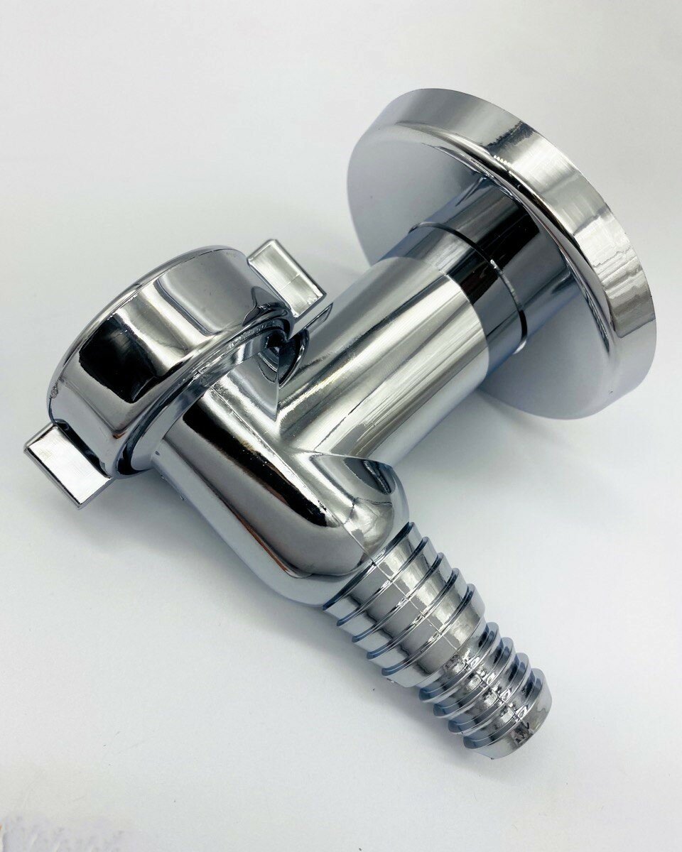 Сифон для стиральной/посудомоечной машины, наружный хромированный TIM BAS0301