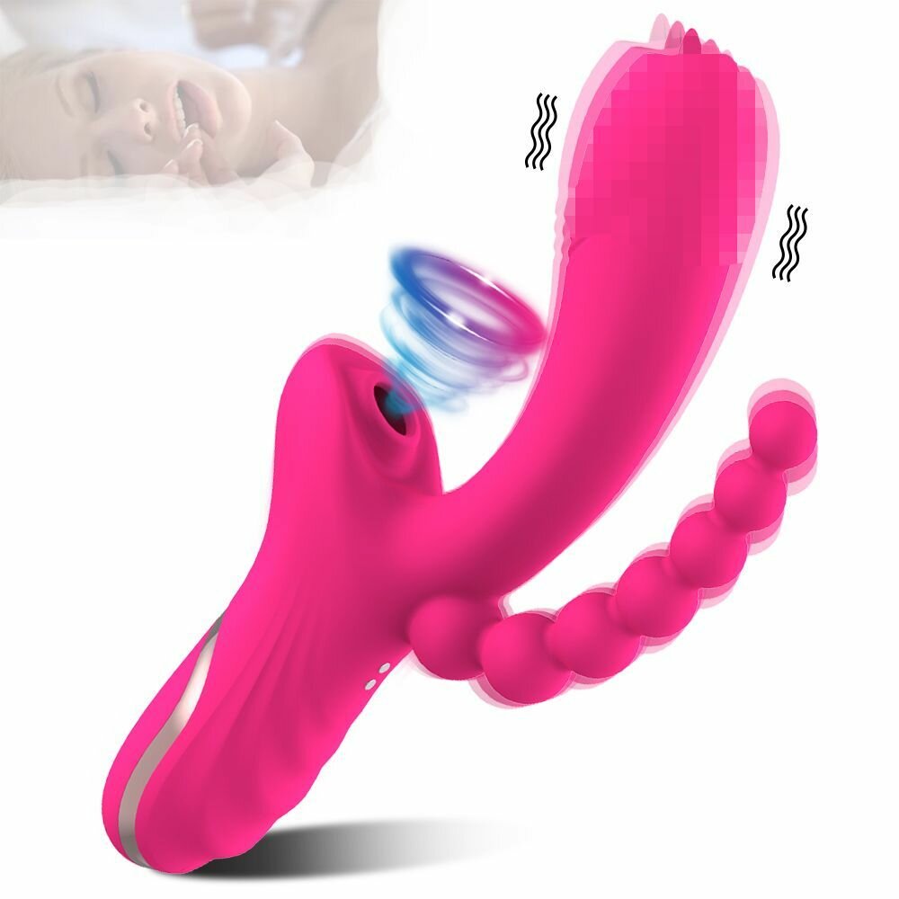 Вибратор женский 3 в 1 , секс товары для девушек и женщин для клитора и вагины, фаллоимитатор с вибрацией для взрослых, интенсивной стимуляцией.