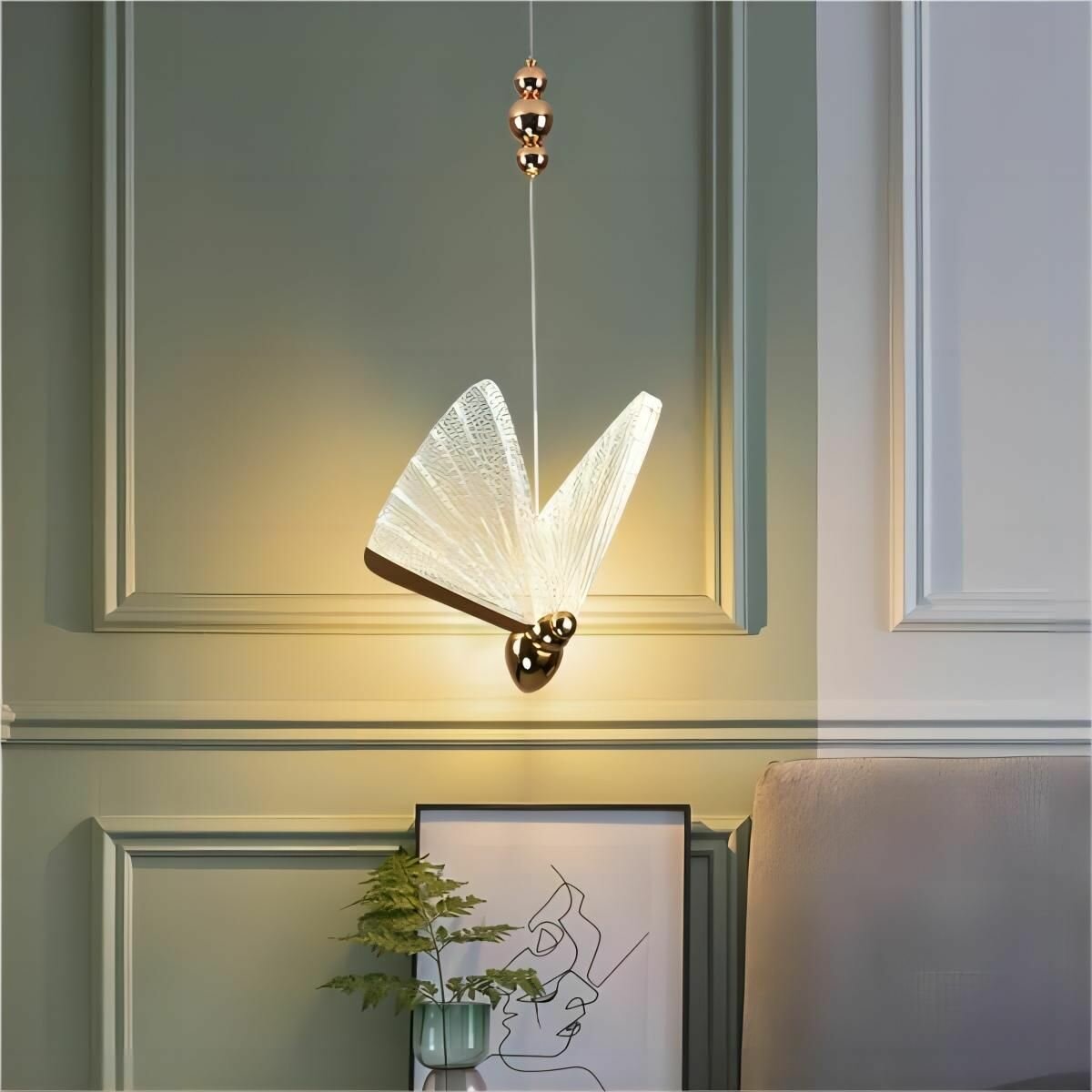 Креативная люстра-бабочка-прозрачный свет бабочка,1 ШТ