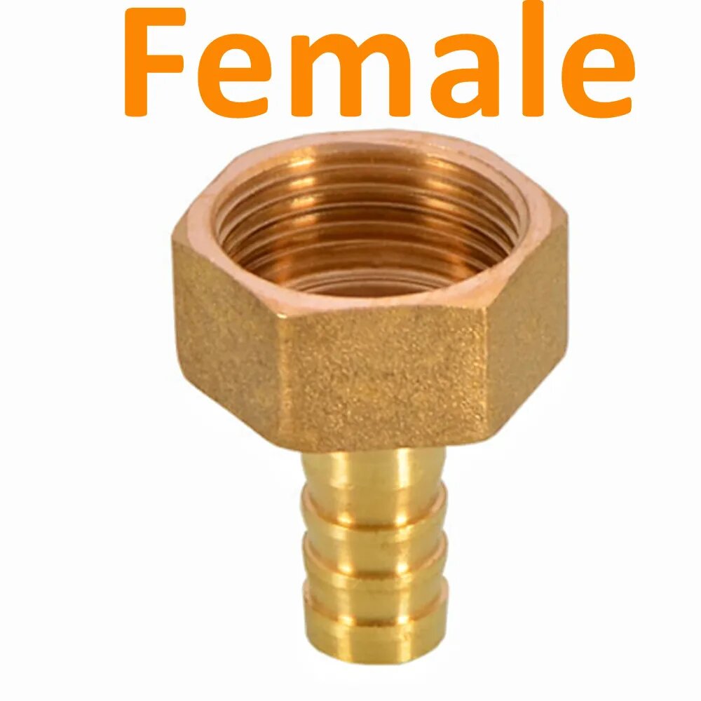 Медный латунный фитинг для шланга 6/8/10/12/14/16/19/25 мм 1/4", 6mm Barb, Femal