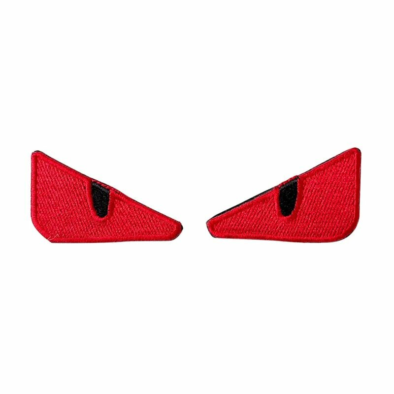 ИК светоотражающая нашивка "Кошачий глаз Дьявола" на липучке Красный, M-Embroidery