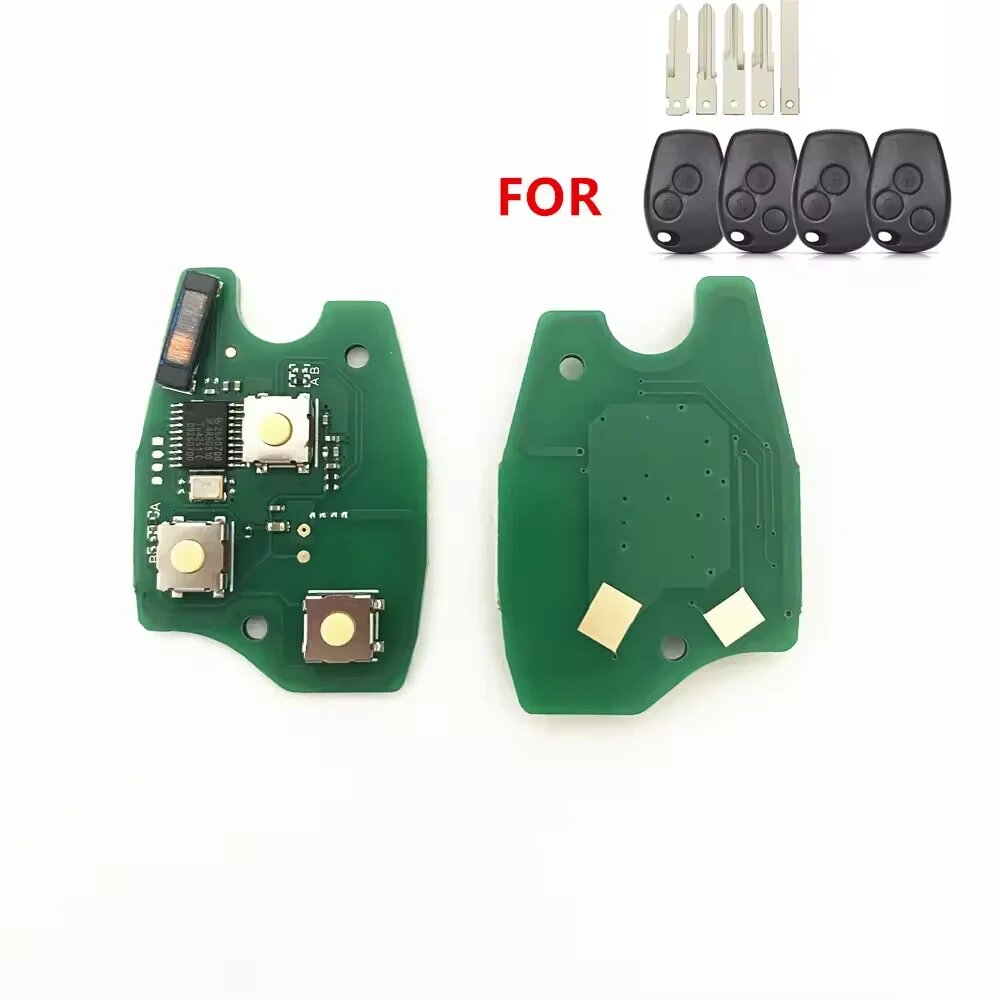1/5 шт. PCB 2/3 кнопка дистанционного ключа PCB для Renault Clio Kangoo Master Modus Logan корпус конструкции автомобиля Id46 Pcf7946/pcf7947 чип 434 МГц 1pcs, PCF7947 Chip