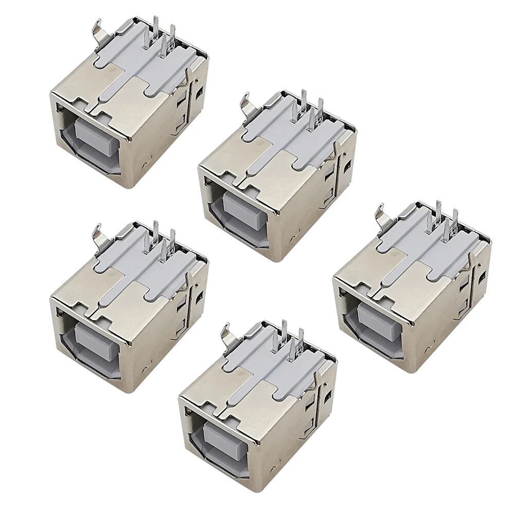 USB Type B гнездовой адаптер 4-контактный 10Pcs, White