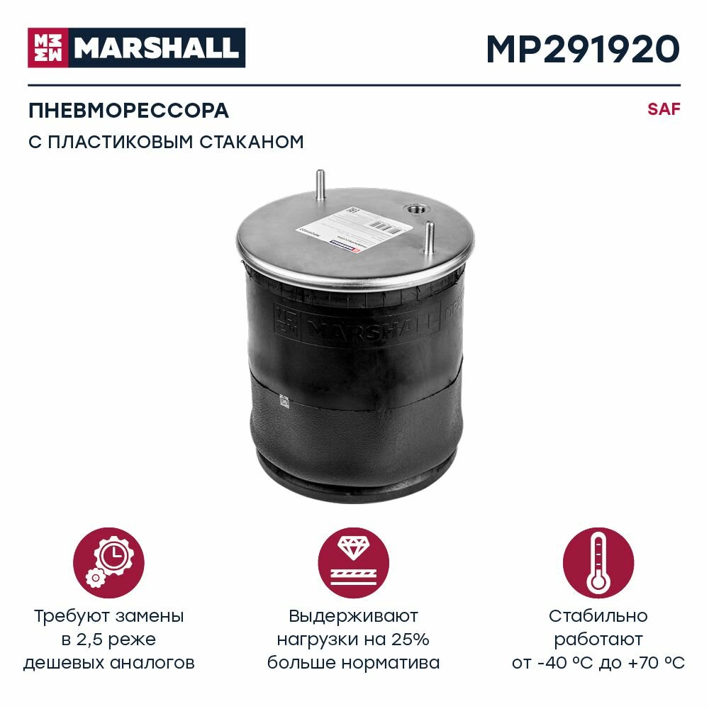 Пневморессора с пластиковым стаканом SAF