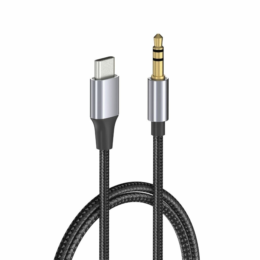 Кабель USB-C 3.5 мм AUX, - 3 полюса 100 см