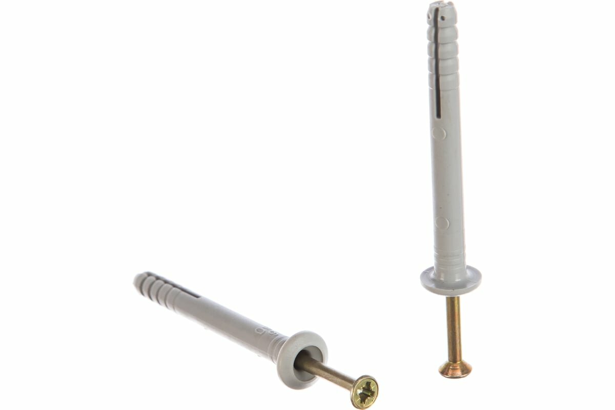 Tech-Krep дюбель-гвоздь 6x60 грибная манжета полипропилен 14 шт - пакет 102946