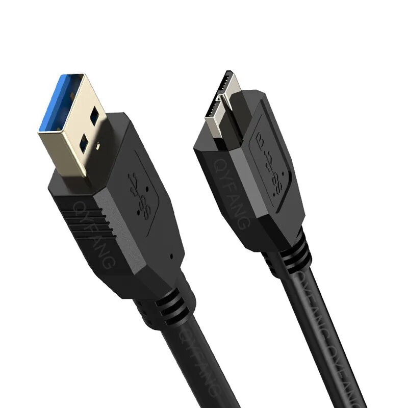 USB 3.0 кабель 2 м, черный, для HDD