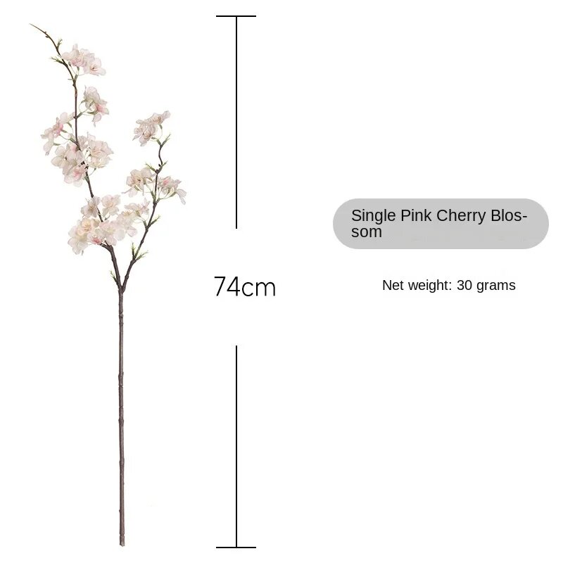 Искусственная ветка сакуры, 74cm, светло-розовый