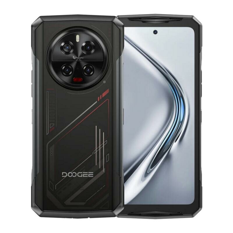 Смартфон Doogee V40, 12/512Gb, Midnight Red (Черный/Красный)