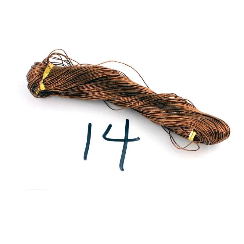 Серебряная металлическая нить для вышивки 70 метров Коричневый, 14