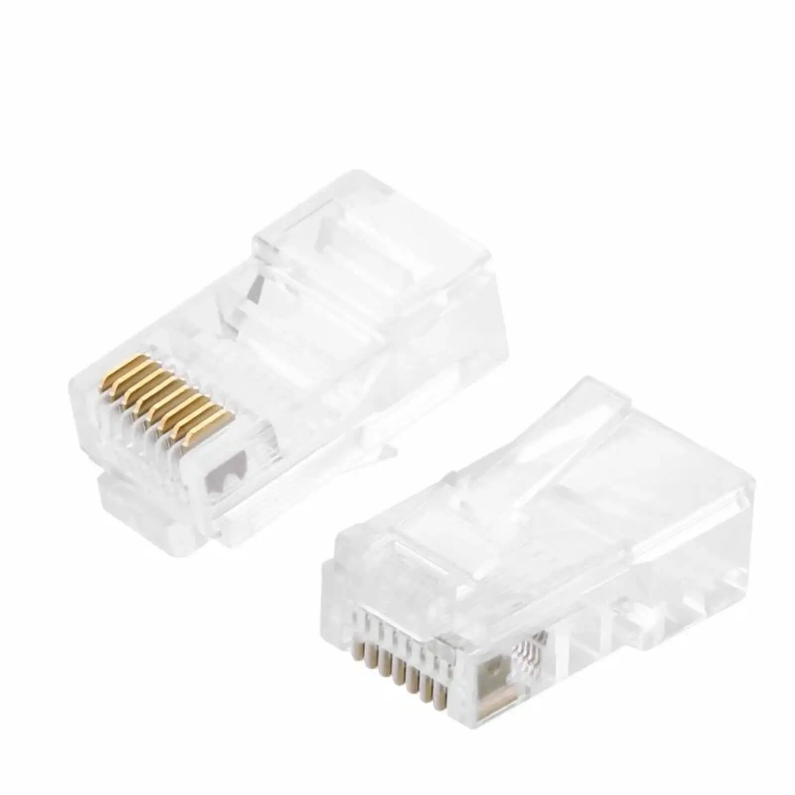 Коннектор UGREEN NW110 (50246) RJ45 Network Connector for UTP Cat 5, Cat 5e 100шт. Цвет: прозрачный