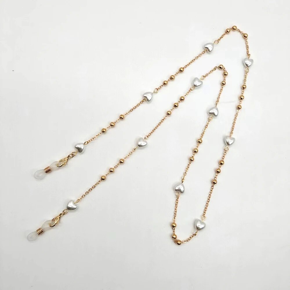 Женские солнцезащитные очки, держатель для очков для чтения, фиксатор с сердцем, свитер с бисером, ожерелье