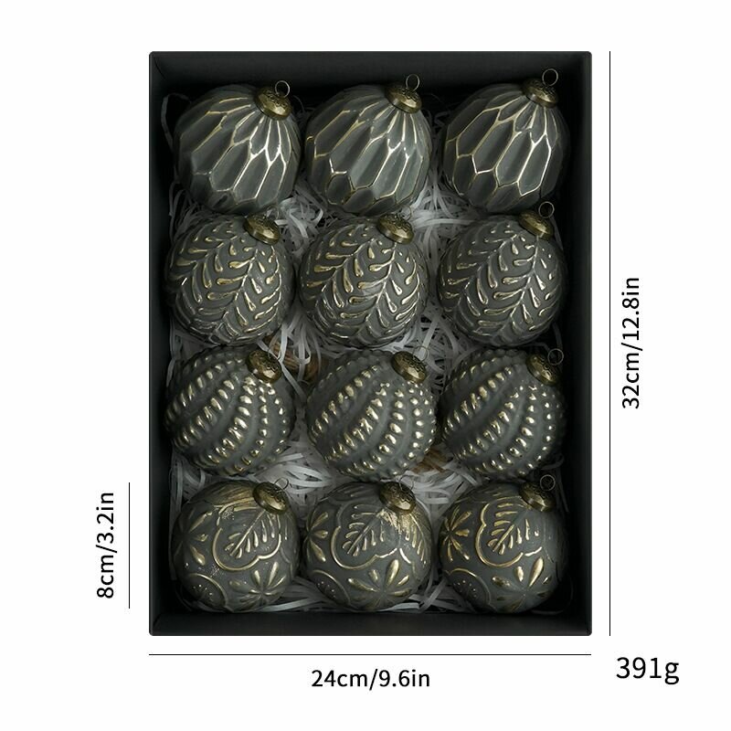 8cm antique Christmas ball decoration ornaments Christmas tree ornaments ornaments 12 Christmas balls
