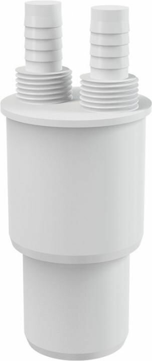 Сифон для конденсата AlcaPlast AKS6, для систем кондиционирования, пластиковый, округлый, белый