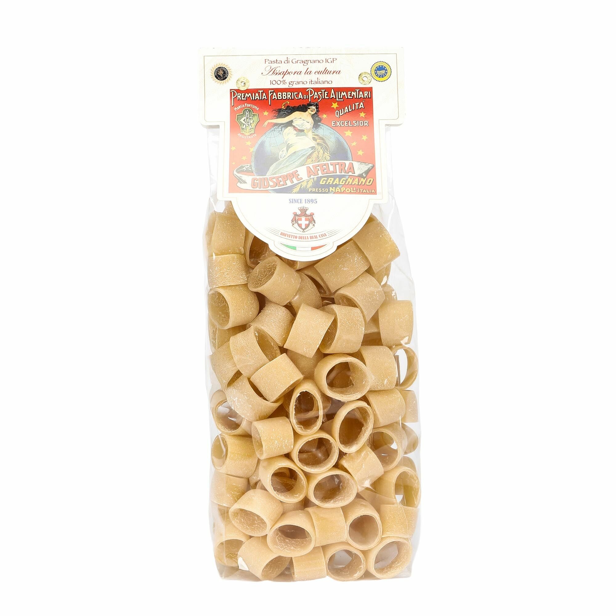 Паста calamarata Giuseppe Afeltra 500 г, макароны из твердых сортов пшеницы