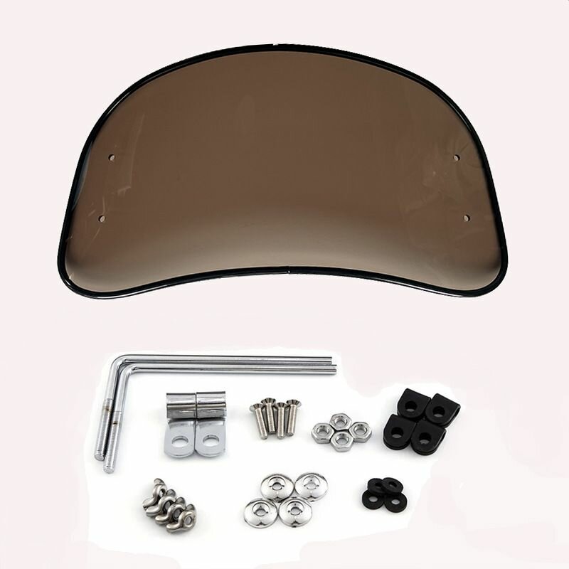 Переднее ветровое стекло мотоцикла, винтажный стиль, маленькое ветровое стекло, 40см*24см*3мм, совместимо с электронными велосипедами