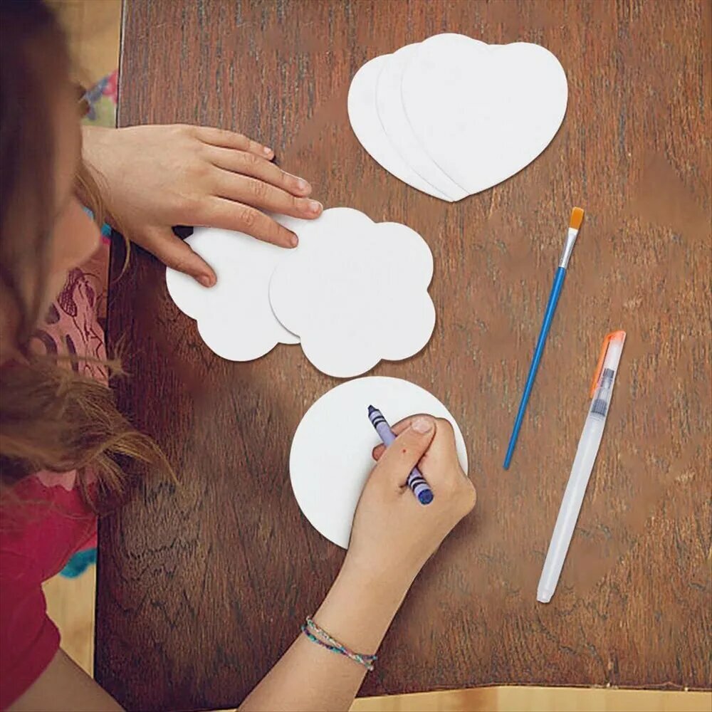 30 шт. текстурной бумаги с поролоном для 3D-рисования, волшебная губка с водяной кистью для акриловой живописи своими руками