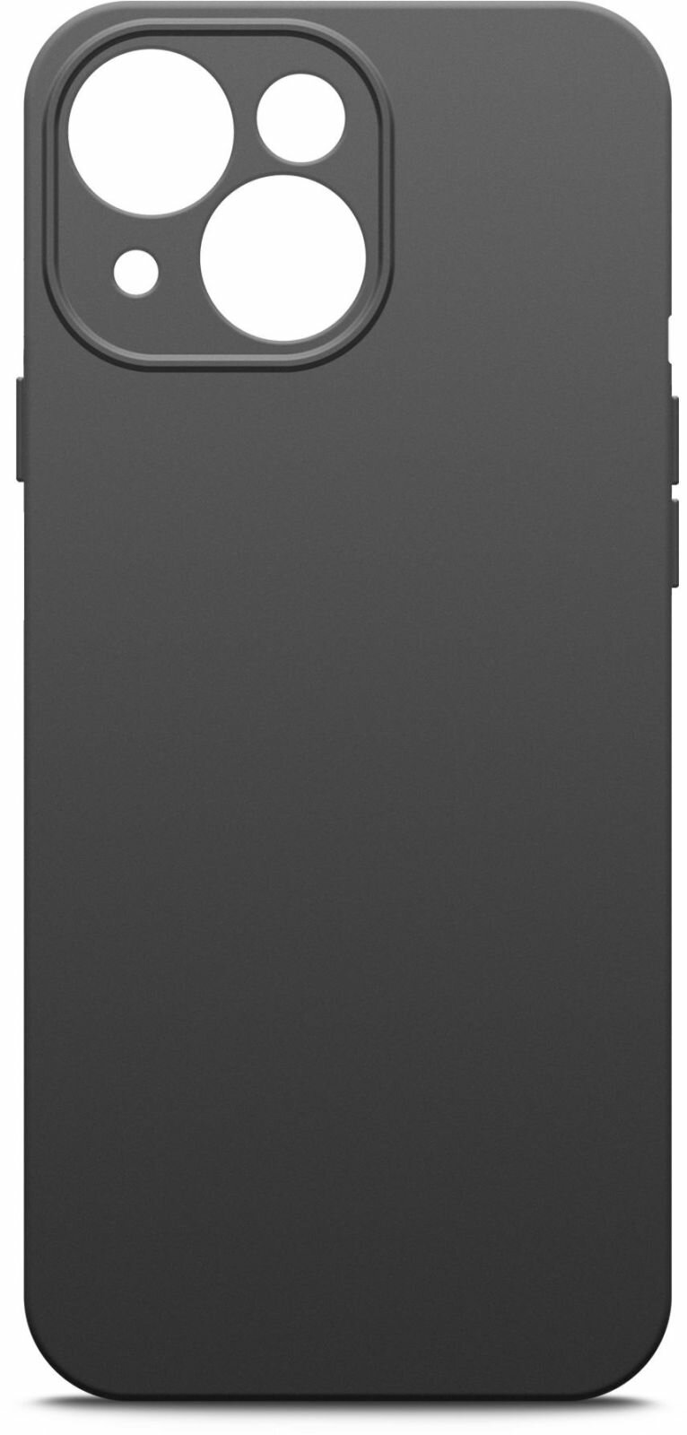 Чехол клип-кейс Borasco для Apple iPhone 15 Plus Silicone Case, черный (72414)