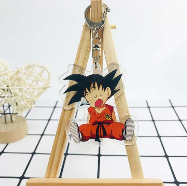 В наличии! Брелок-подвеска Dragon Ball с Сон Гоку в образе Супер Сайяна, акриловый, двусторонний, аниме, мультяшный
