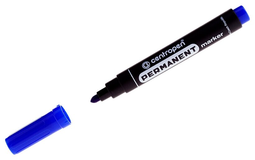 Маркер перманентный "8566" синий, пулевидный, 2,5мм