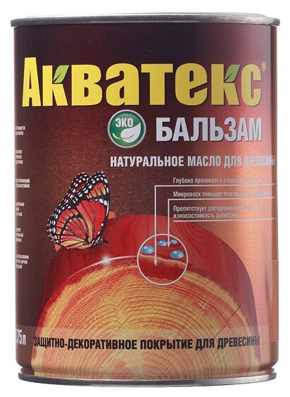 Масло Акватекс Бальзам для дерева лиственница 0,75 л