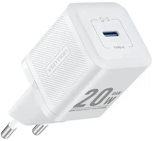 Сетевое зарядное устройство VENTION FEPW0-EU, USB-C, 20Вт, 3A, белый