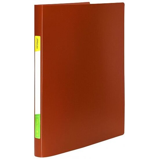 Папка с прижимами Informat А4 прижим красн. пластик 550 мкм