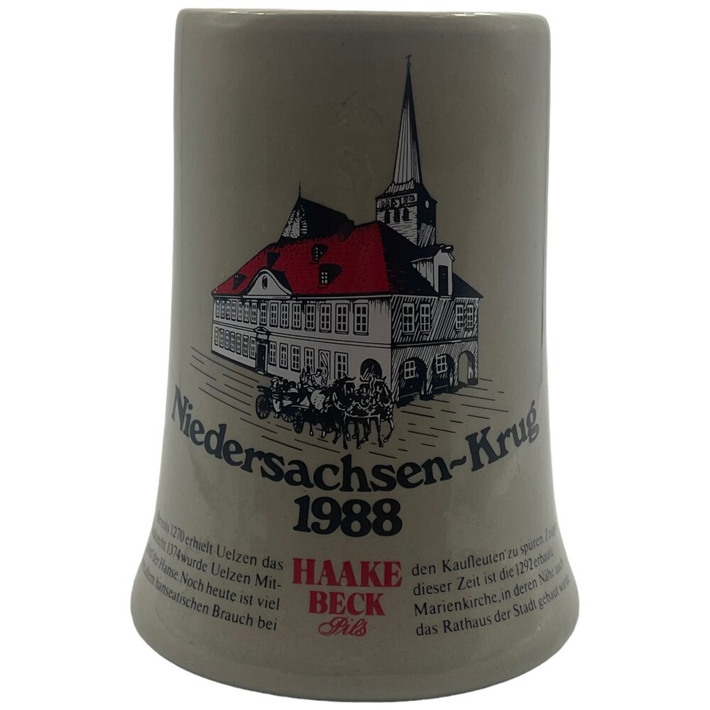 Пивная кружка "Niedersachsen-Krug", 0,65 л, керамика, роспись, 1988 г, Германия
