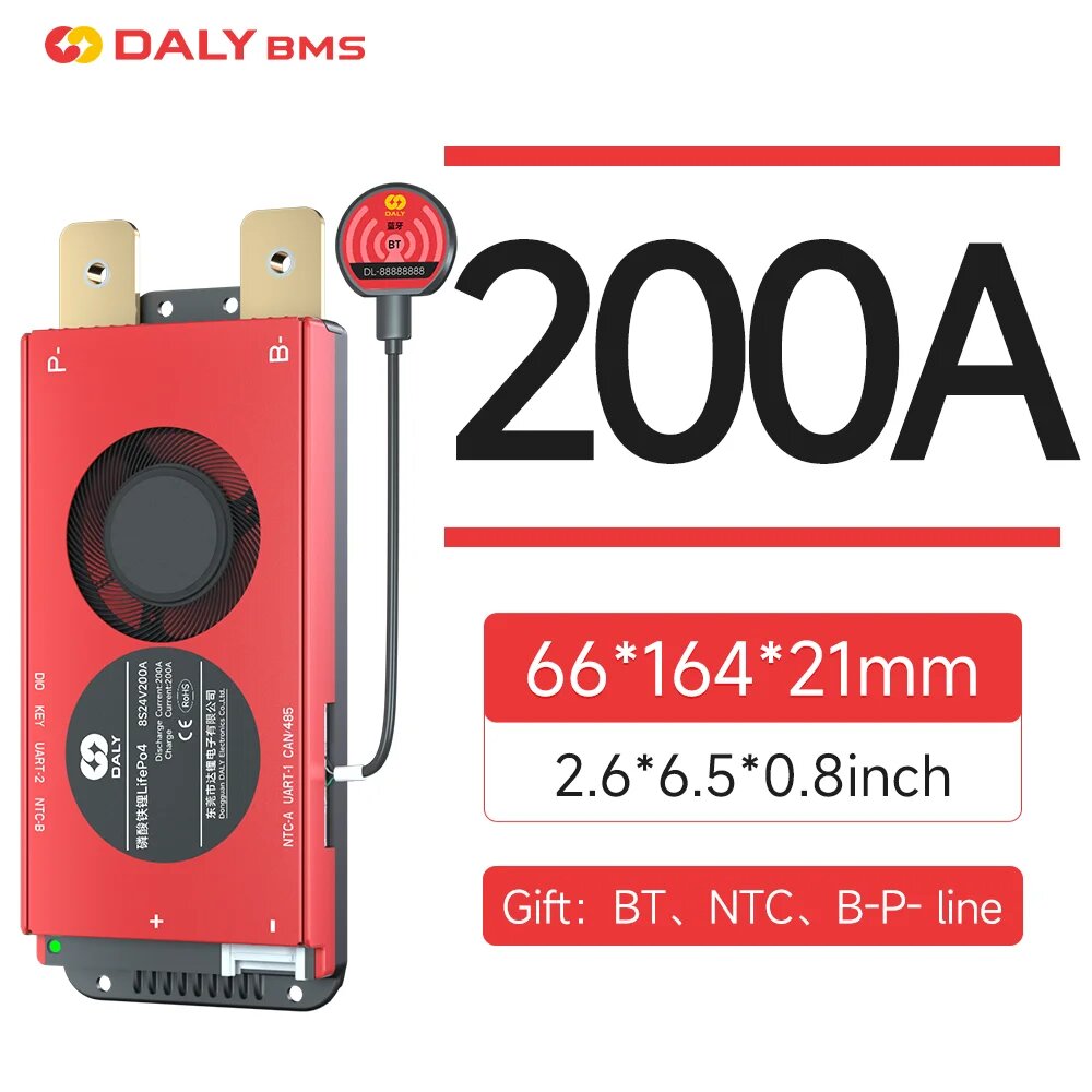 DALY Smart BMS для домашнего хранения энергии 4С, 200A BMS RS485 CAN