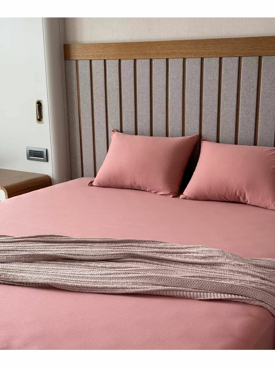 Простынь трикотажная на резинке 160х200 см, хлопок