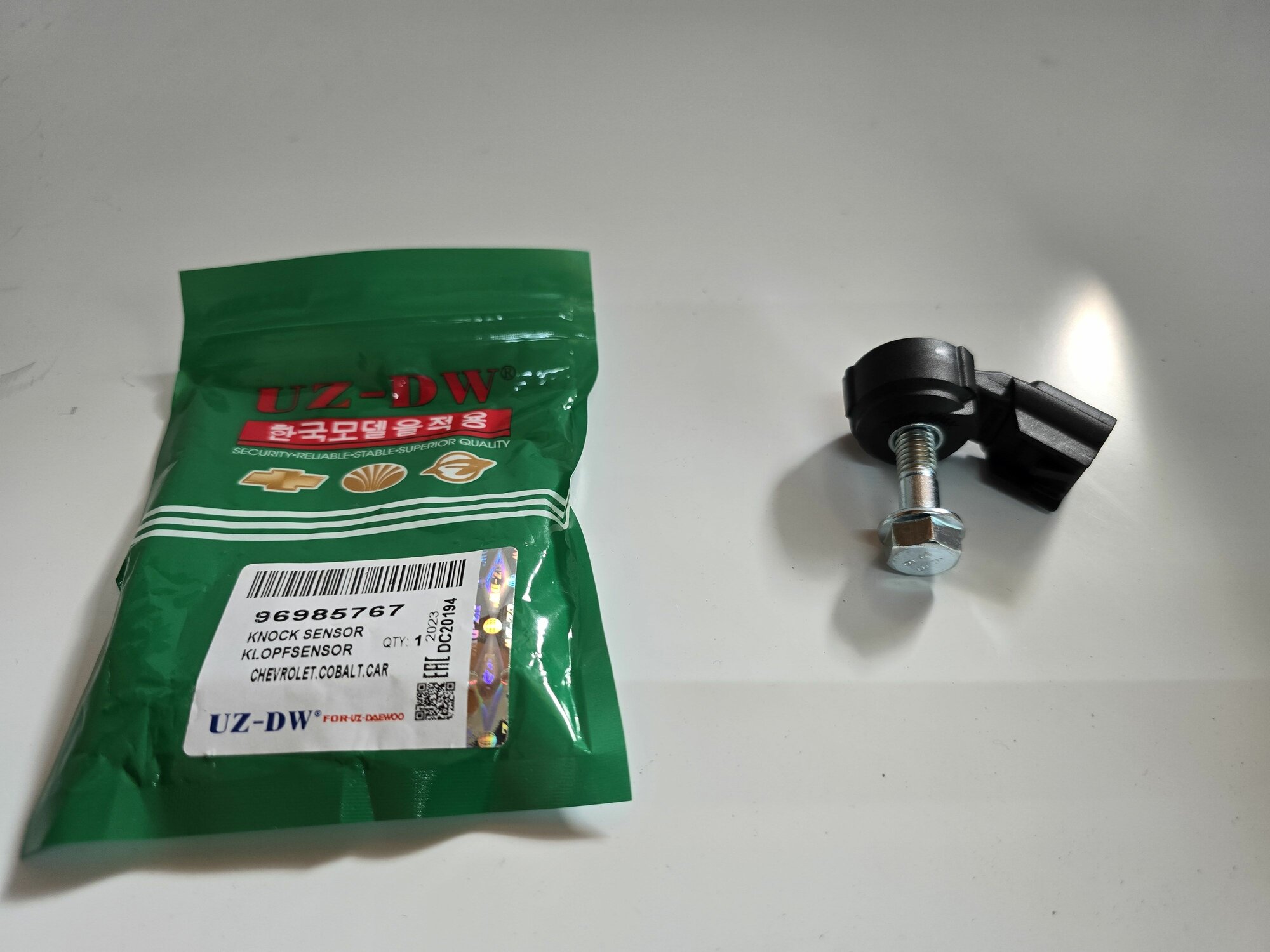 Датчик детонации двигателя Кобальт, Равон Р4, Джентра