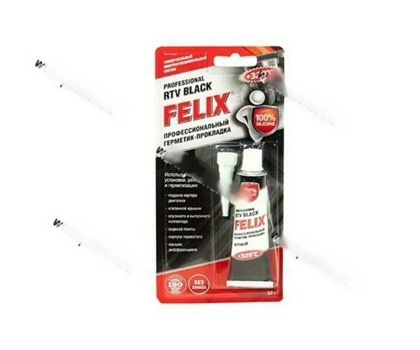 Герметик Felix, 32 г, высокотемпературный, черный, для авторемонта