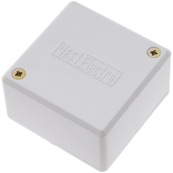 Коробка РЕ410142/04Б распаечная 55х55х30мм 4 клеммы 4кв. мм IP42 белая (Пласт Электро) (26 шт. в наборе)