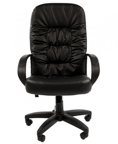 Кресло руководителя Chairman 416 ЭКО черный глянец